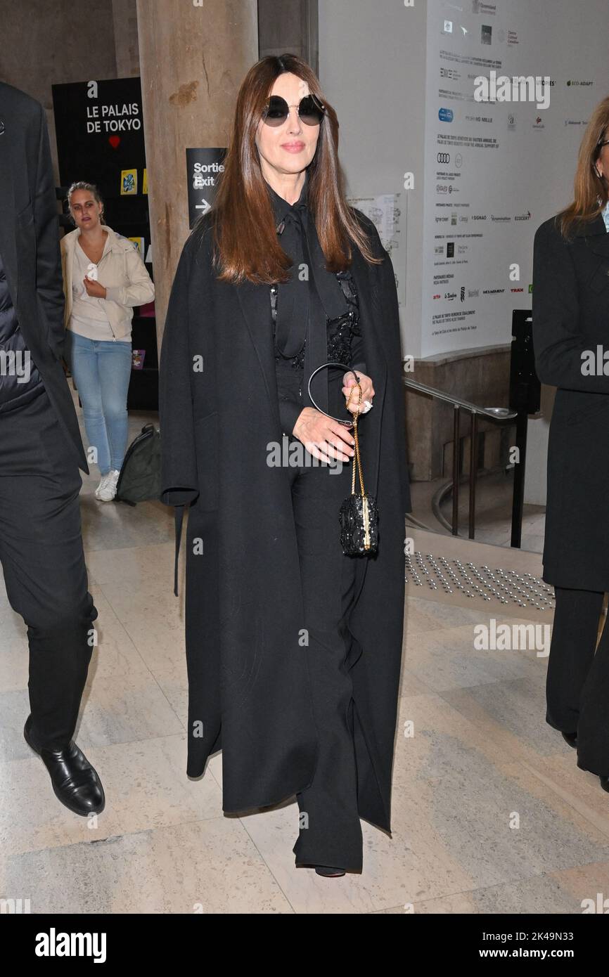Monica Bellucci attends the Elie Saab show during Paris Fashion Week in ...