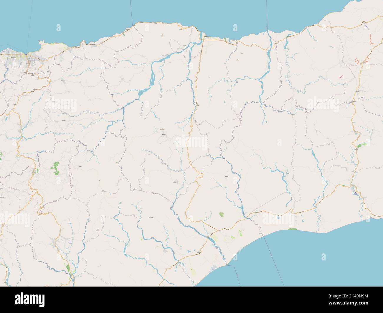 Manatuto, municipality of East Timor. Open Street Map Stock Photo - Alamy