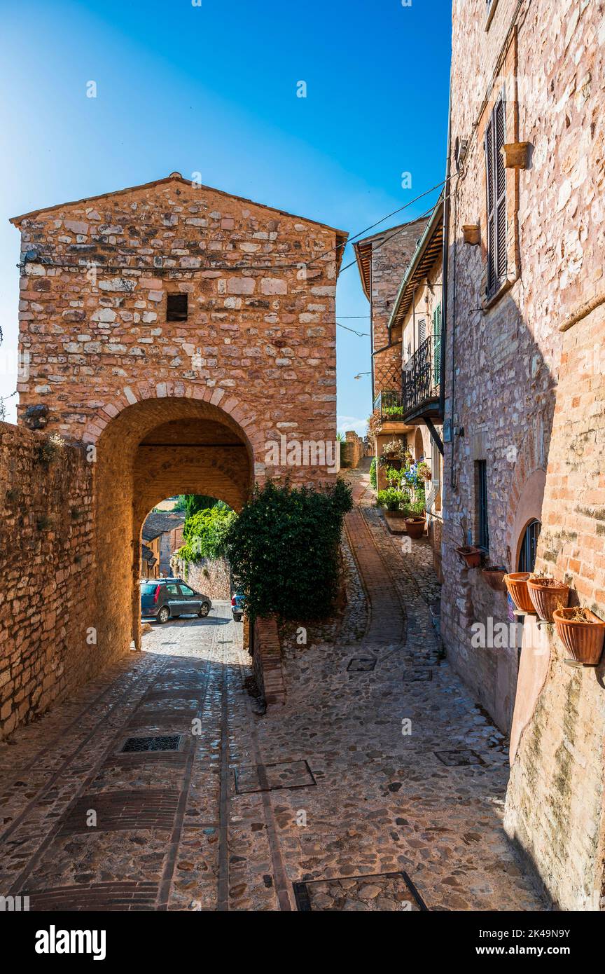 Magic of Spello, an ancient medival village in Umbria Stock Photo - Alamy