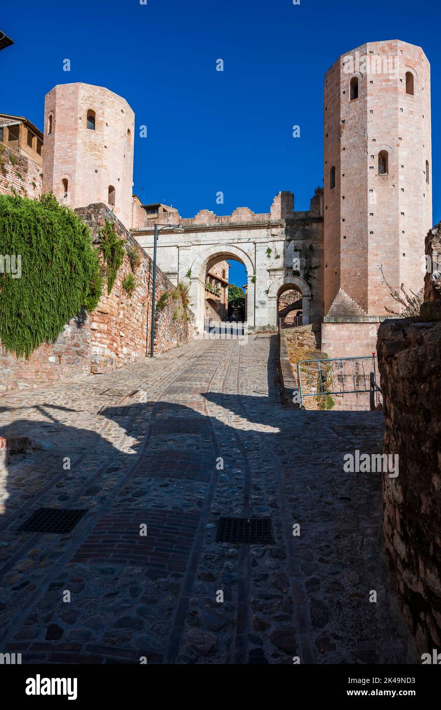 Magic of Spello, an ancient medival village in Umbria Stock Photo - Alamy