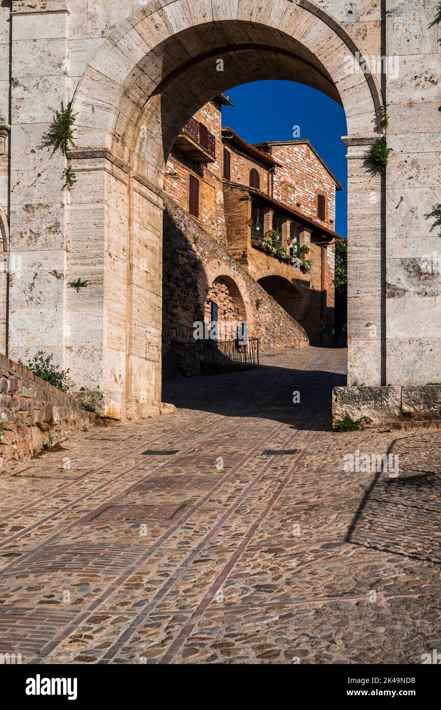 Magic of Spello, an ancient medival village in Umbria Stock Photo - Alamy
