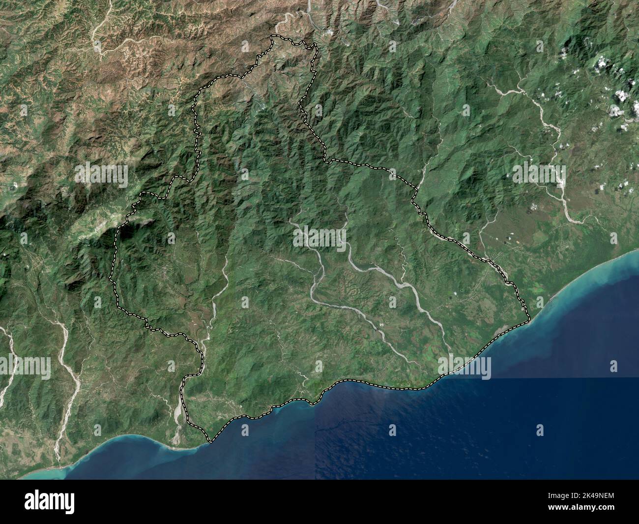 Manufahi, municipality of East Timor. High resolution satellite map ... Manufahi, municipality of East Timor. High resolution satellite map ...