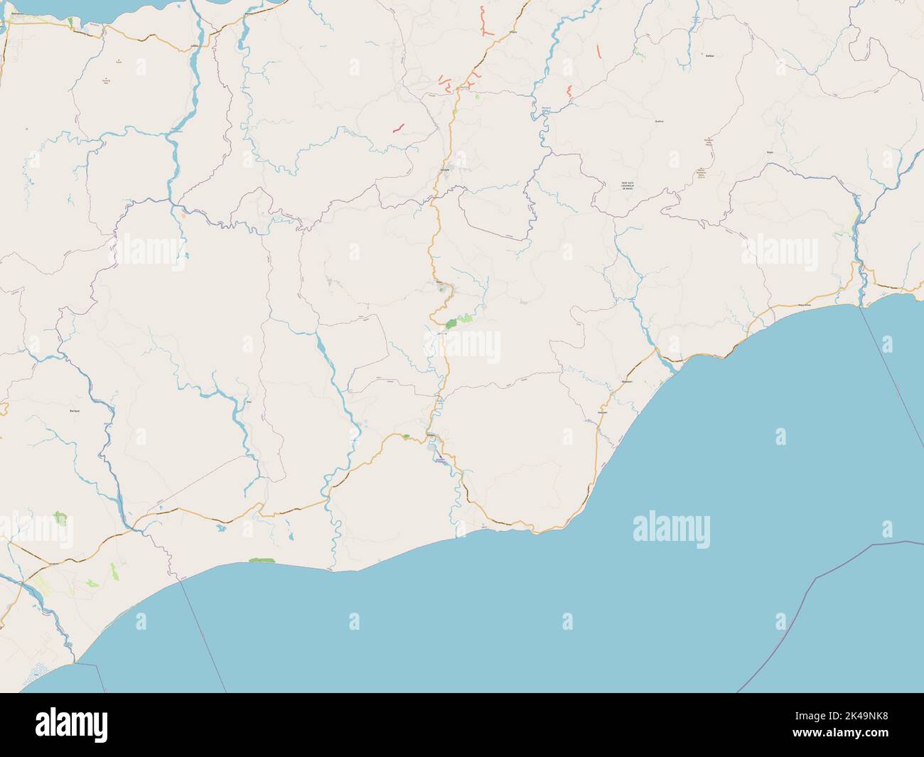 Viqueque, municipality of East Timor. Open Street Map Stock Photo - Alamy