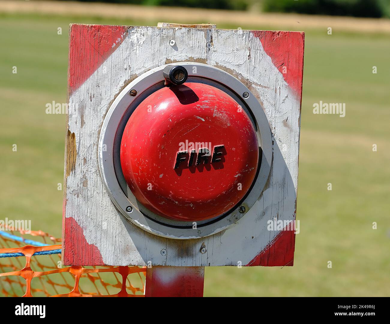 Manual fire bell used at a local flying aero modellers club in case of ...