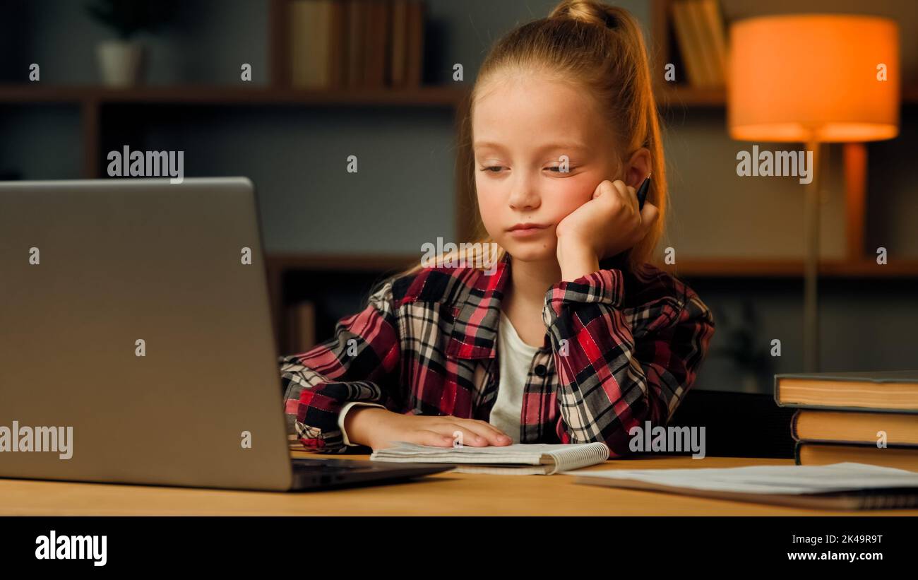 Weary sleepy caucasian young child blonde little lazy tired girl ...