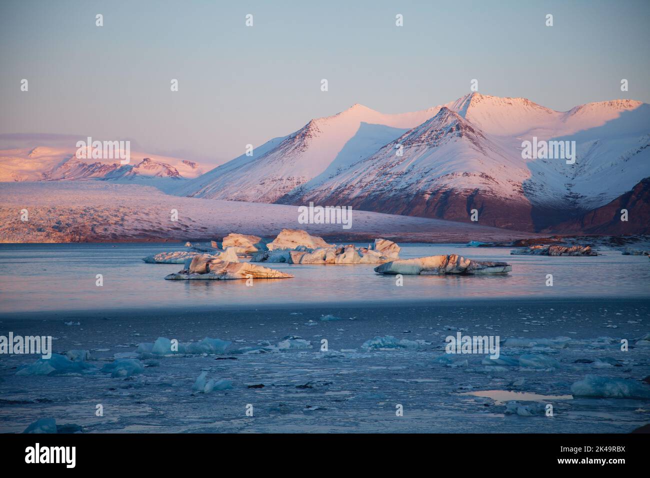 A beautiful scenery of frozen coast and sea with cliffs Stock Photo - Alamy