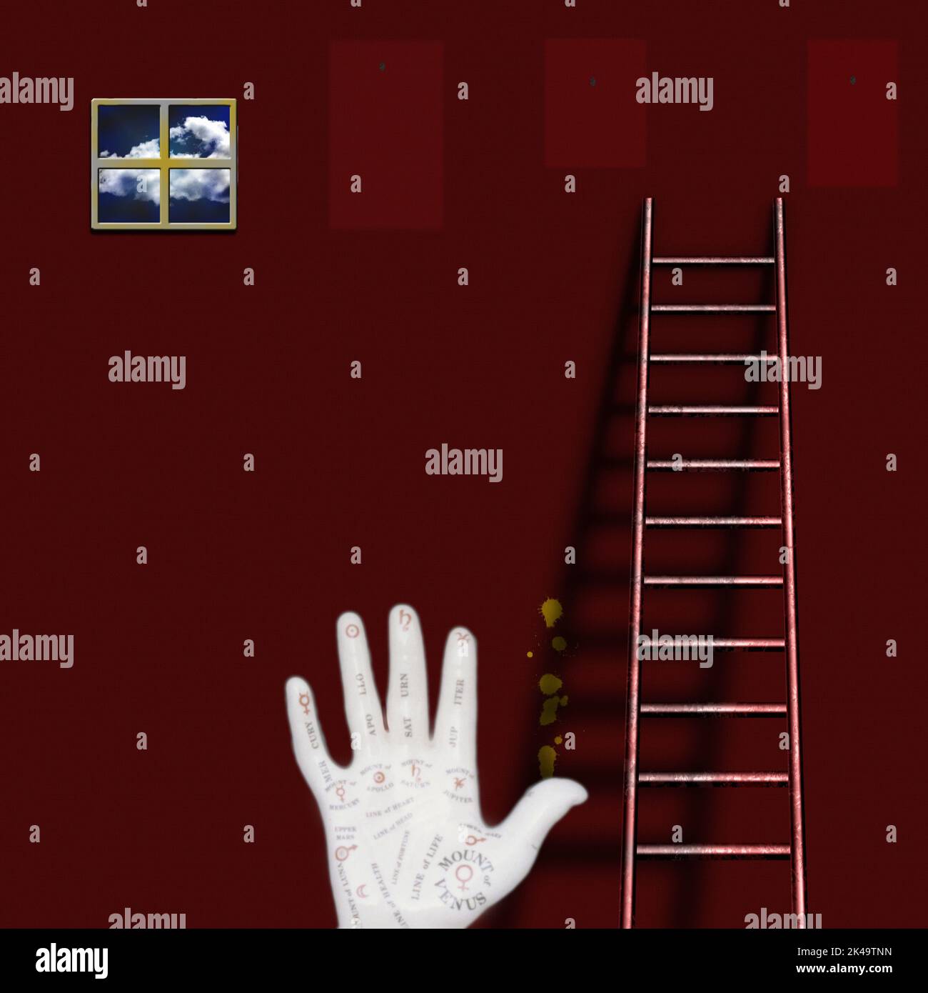 Palm reading map hi-res stock photography and images - Alamy