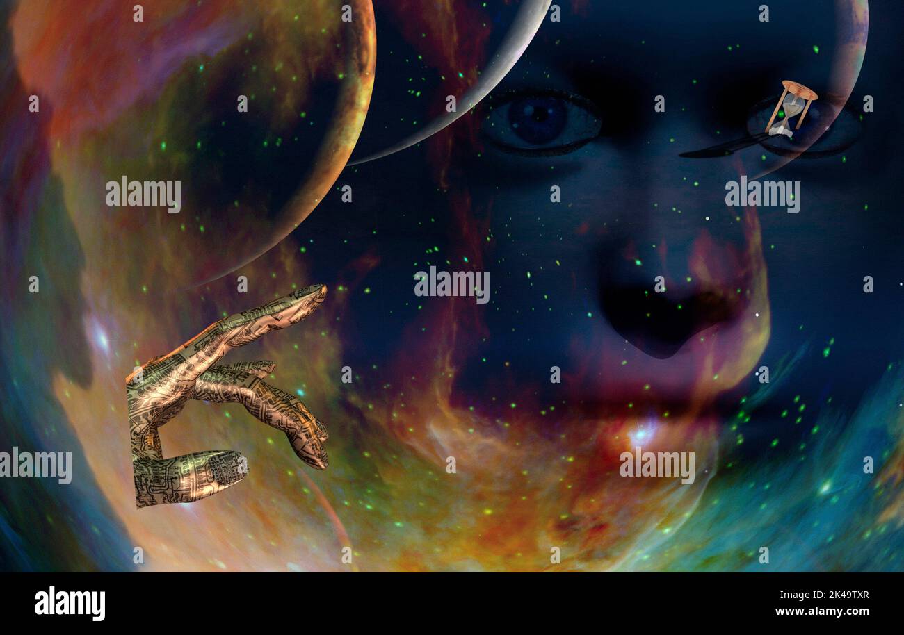 Hand of droid. 3D rendering Stock Photo - Alamy