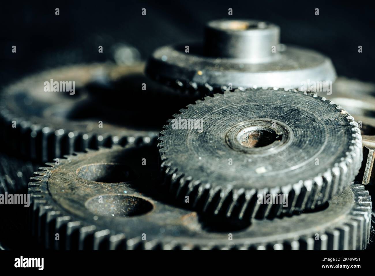 Gears from an old industrial machine Stock Photo - Alamy