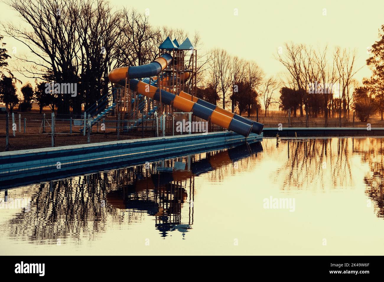 Water park slide sunset hi-res stock photography and images - Alamy