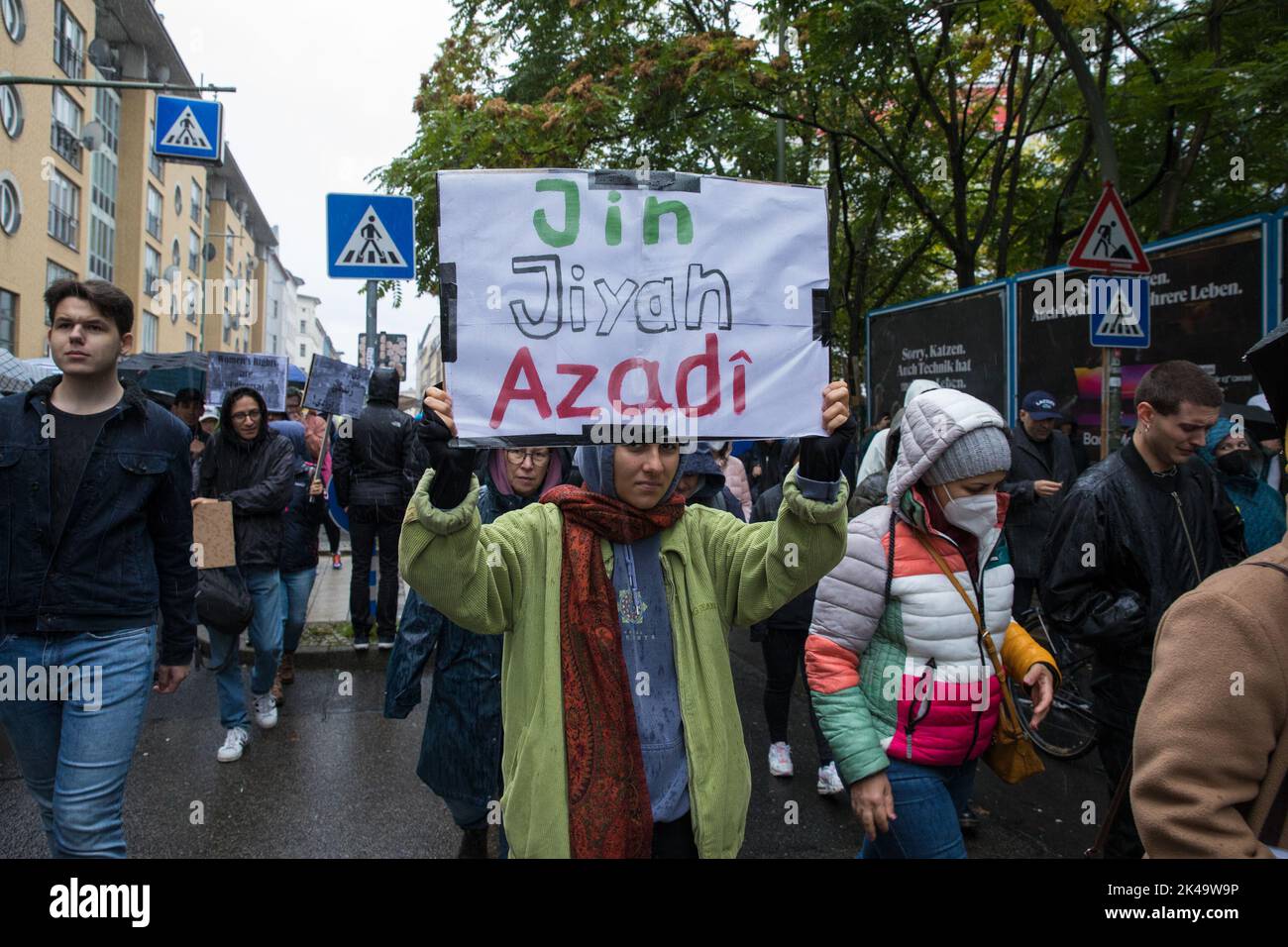 A large protest took place in Berlin on October 1, 2022, with several ...