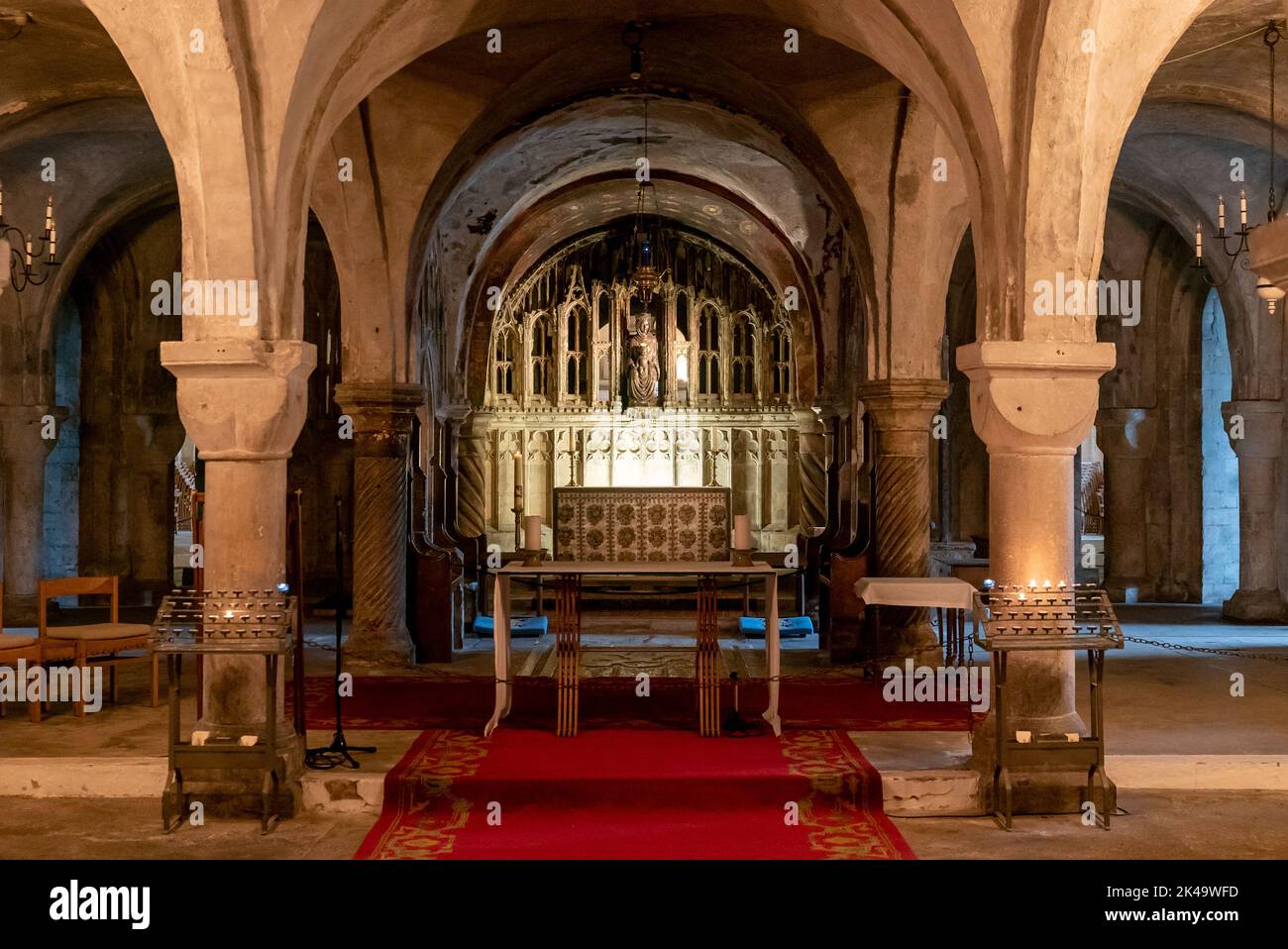 Canterbury, United Kingdom - 10 September, 2022: view of the crypt ...