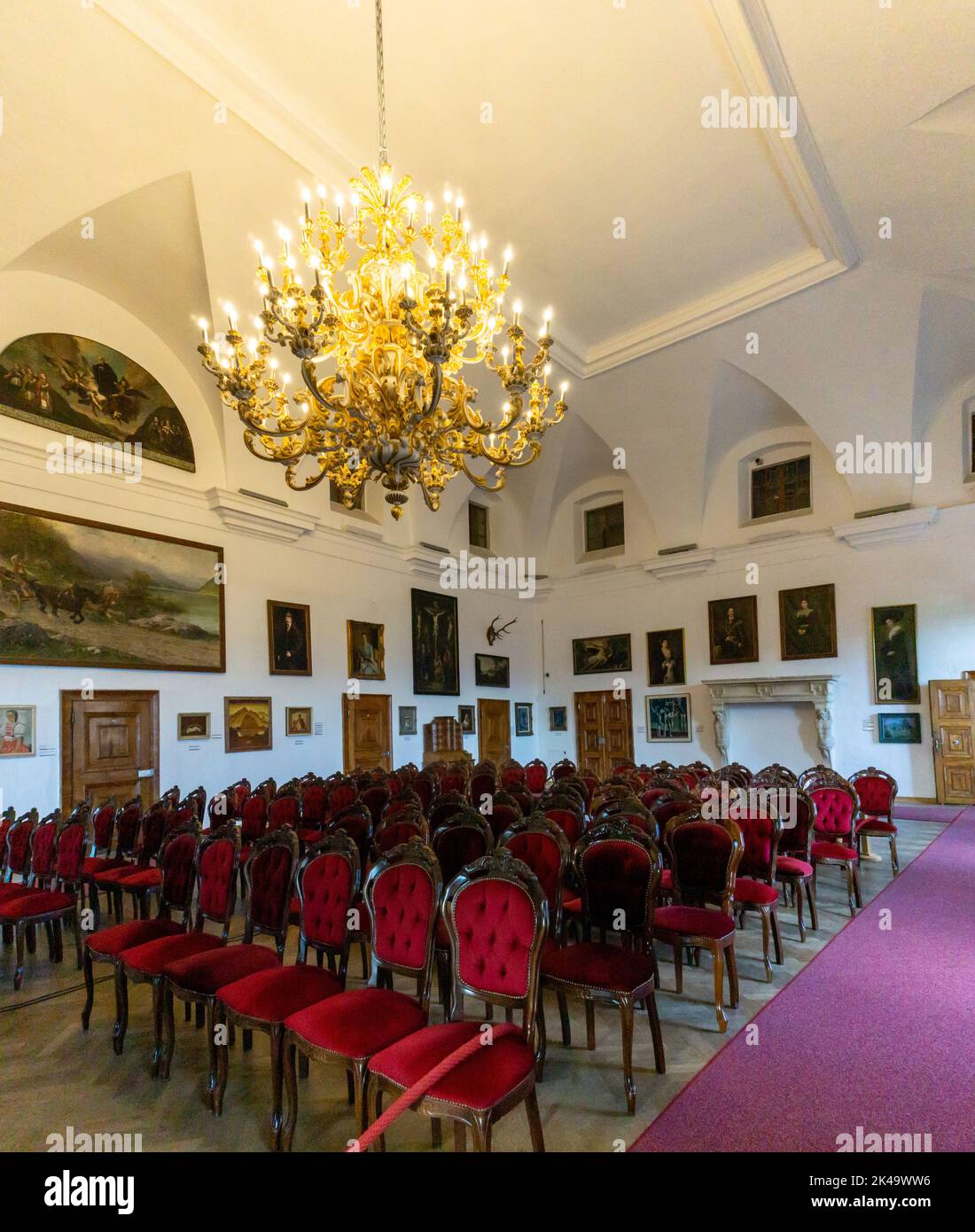 Bojnice, Slovakia - 26 September, 2022: view of the Hunyadi Hall in the ...