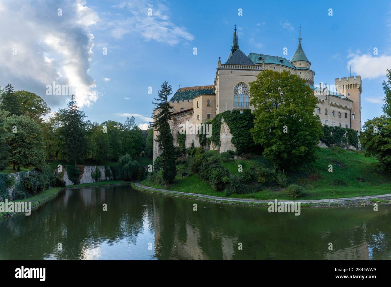 Bojnice, Slovakia - 26 September, 2022: view of the Bojnice Castle with ...