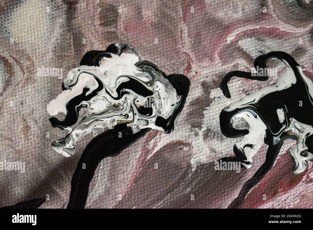 A closeup shot of a colorful marble paint surface background for ...