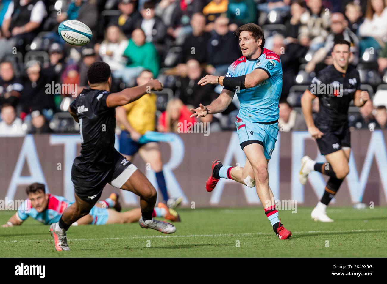 SWANSEA, WALES - OCTOBER 01: The BKT United Rugby Championship fixture ...