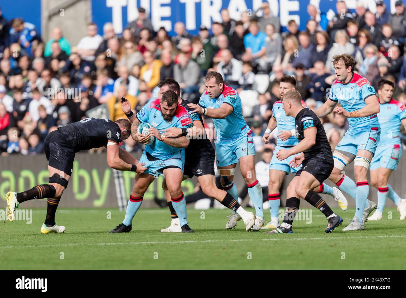 SWANSEA, WALES - OCTOBER 01: The BKT United Rugby Championship fixture ...
