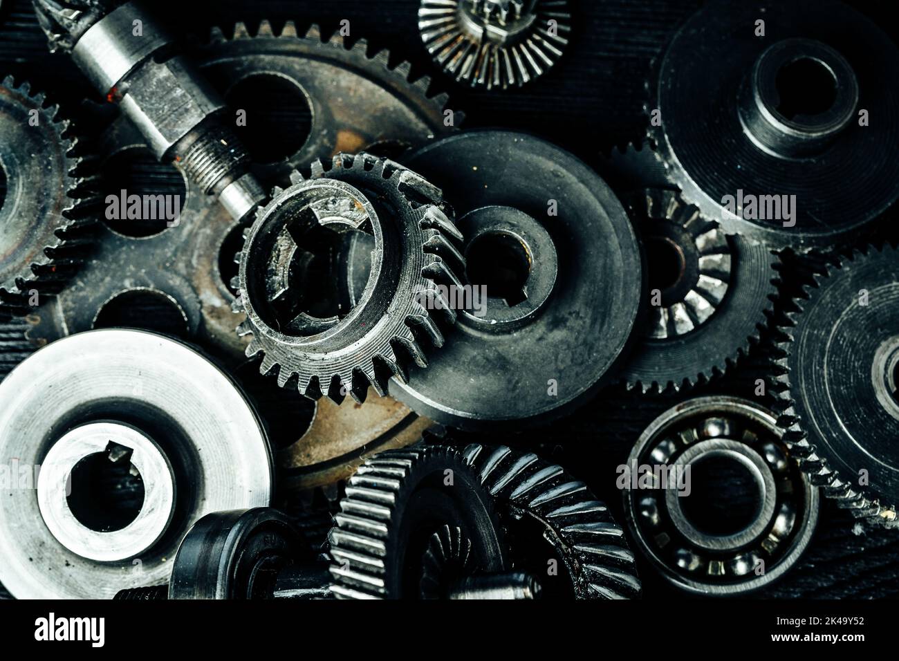 Gears from an old industrial machine Stock Photo - Alamy