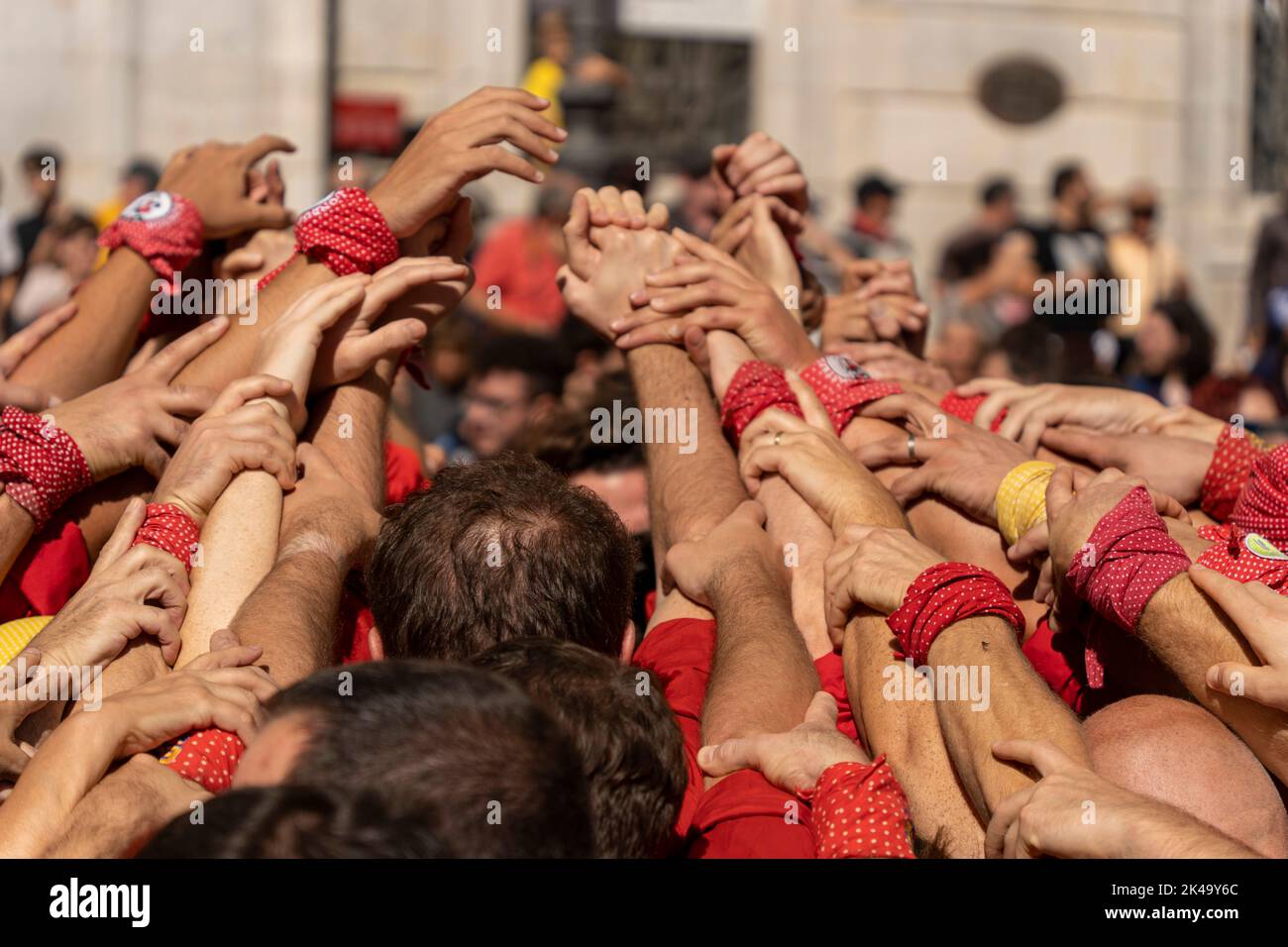 The first day of the twenty-eighth "concurs de castells", contest in ...