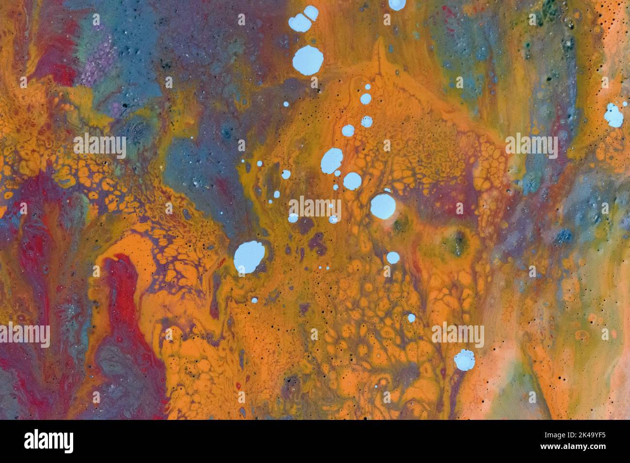 The beautiful abstract background with a mixture of orange and blue ...