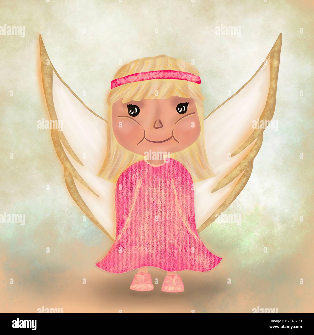 Cute angel illustration Stock Photo - Alamy