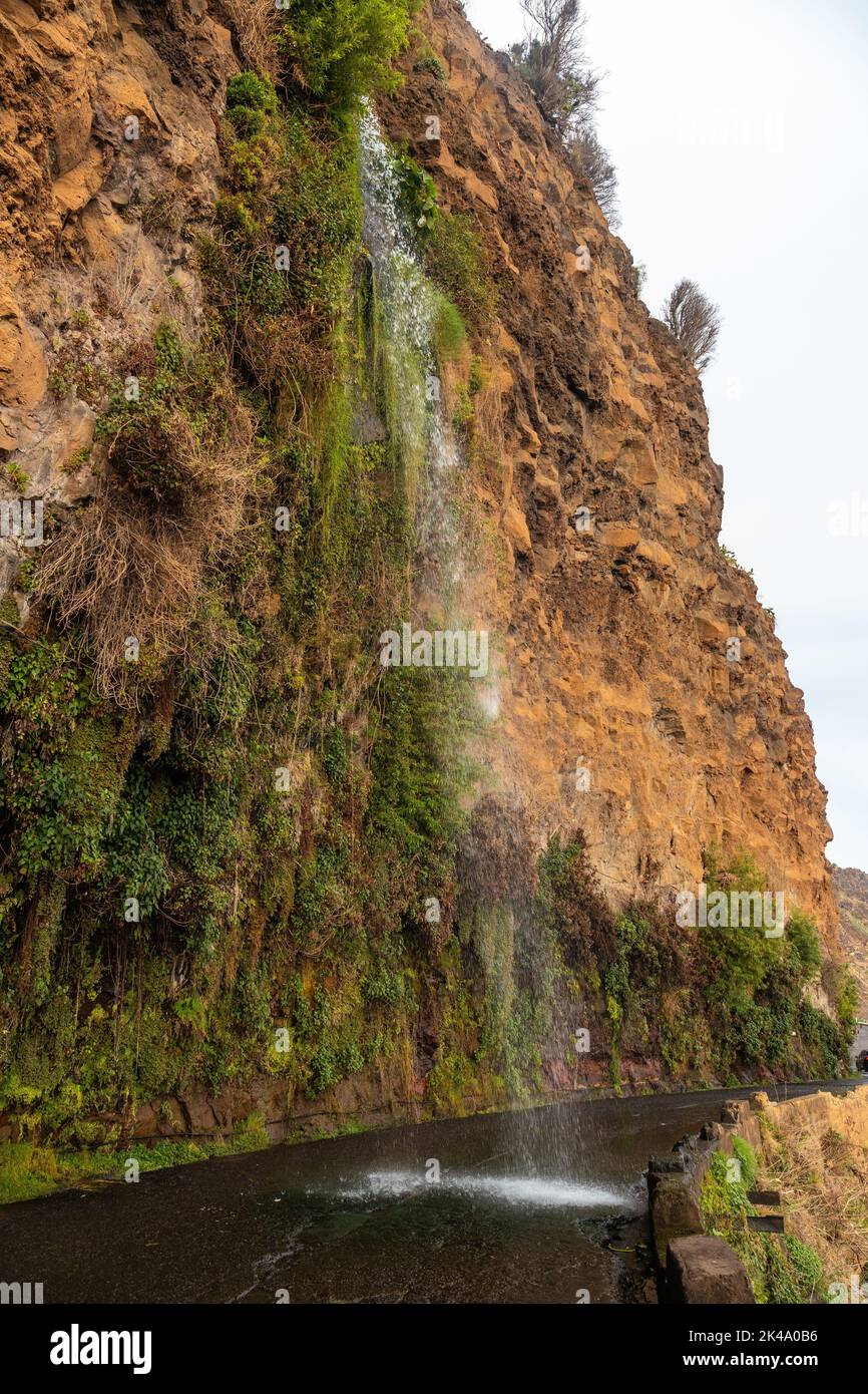 Madeira road waterfall hi-res stock photography and images - Alamy