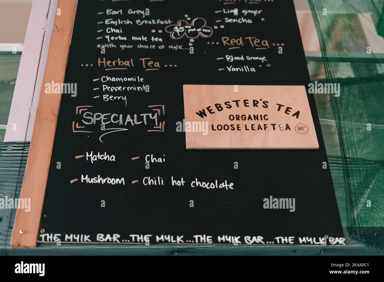 nice and original large blackboard on the door of a nice coffee shop ...