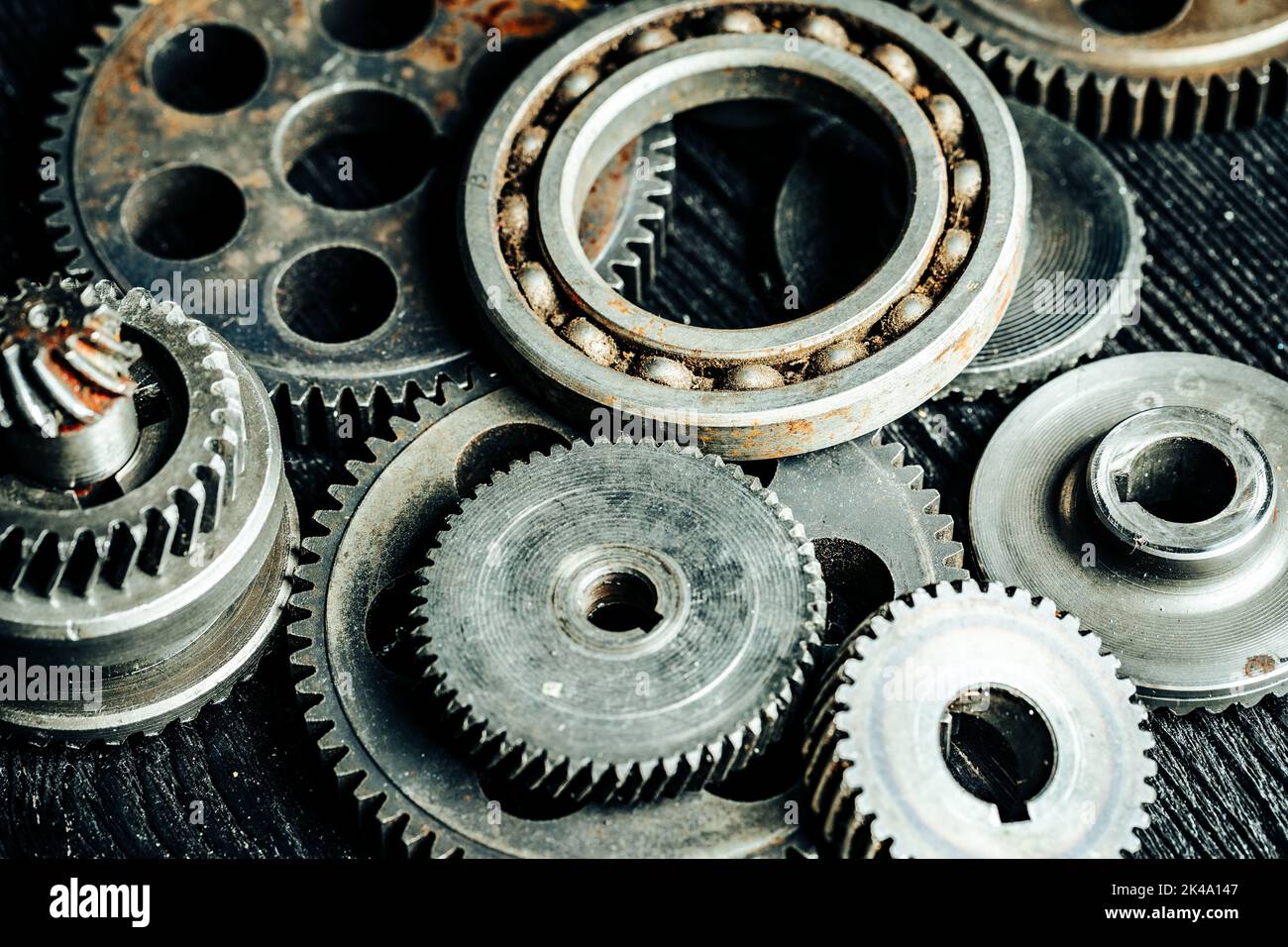 Gears from an old industrial machine Stock Photo - Alamy