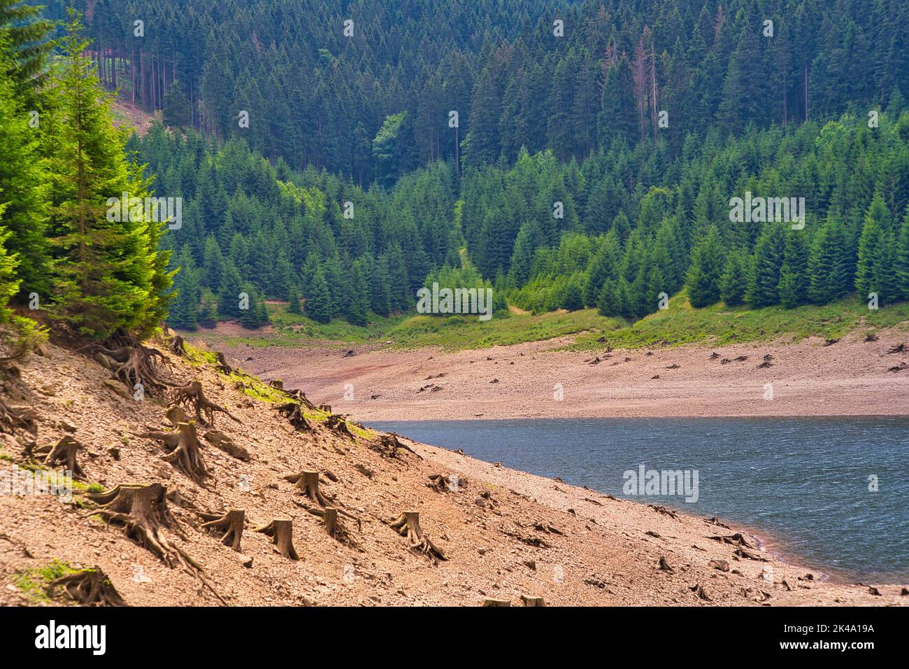 The Goldisthal pumped storage plant in the Thuringian Forest, Germany ...