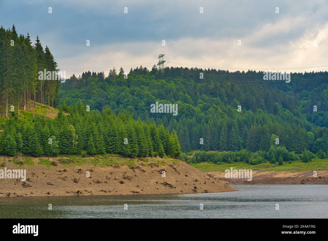 The Goldisthal pumped storage plant in the Thuringian Forest, Germany ...