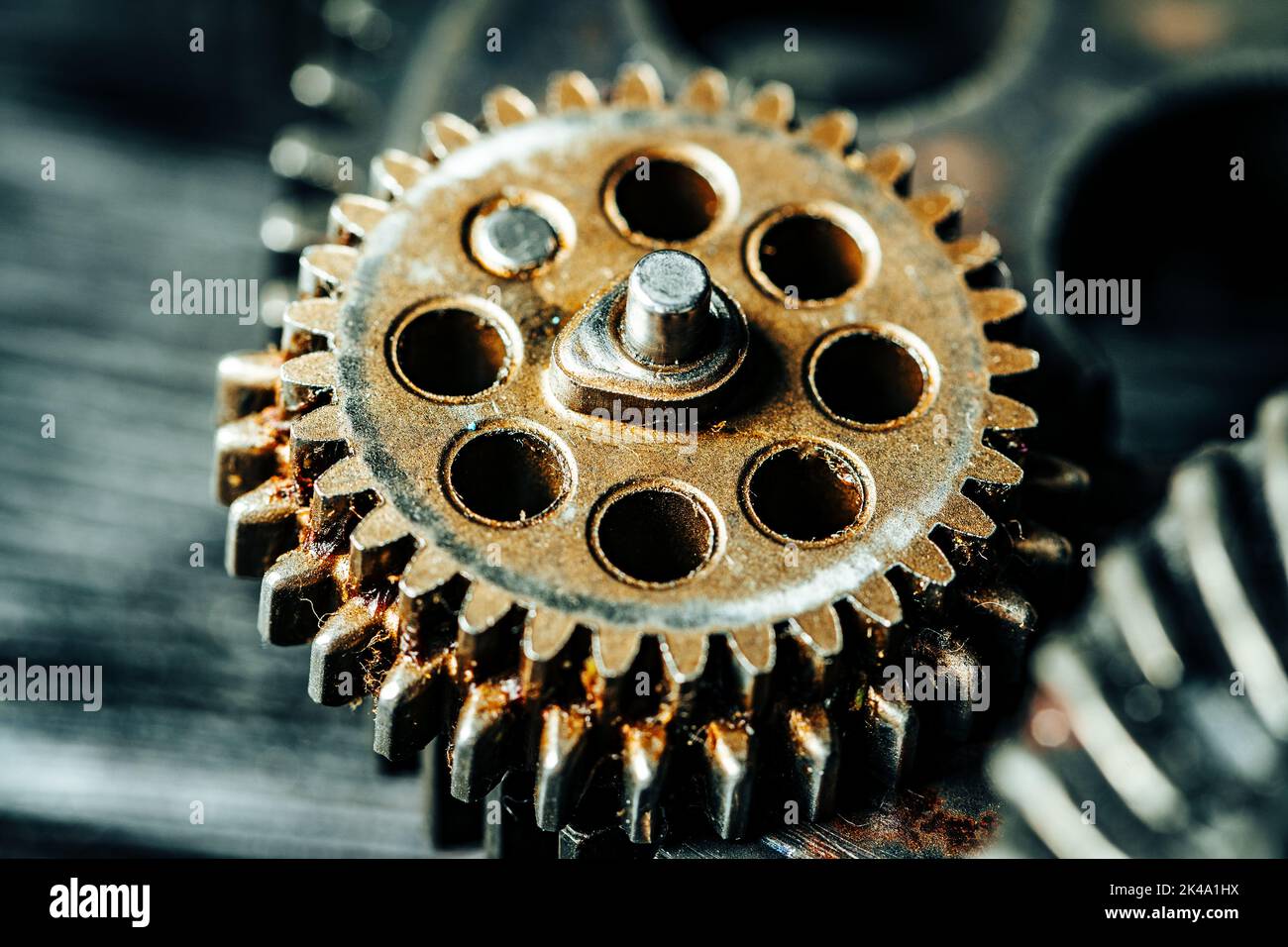 Gears from an old industrial machine Stock Photo - Alamy