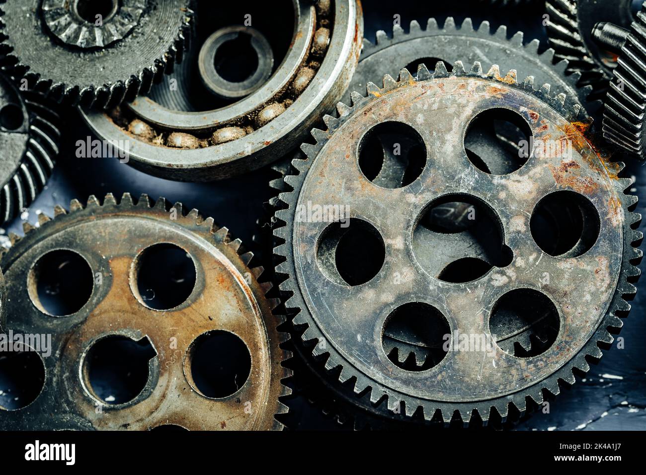 Gears from an old industrial machine Stock Photo - Alamy