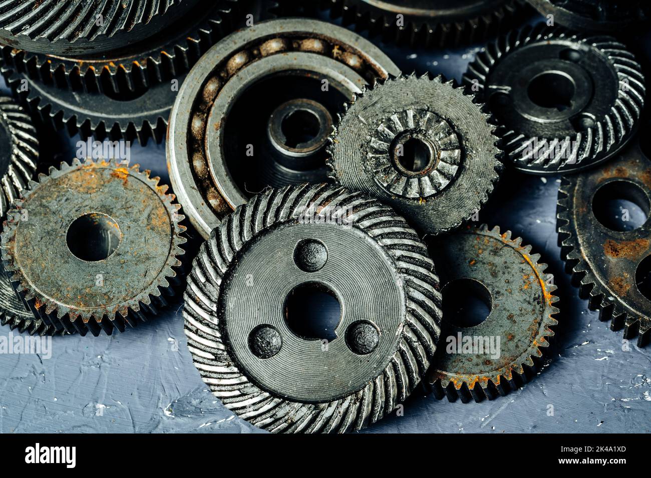 Gears from an old industrial machine Stock Photo - Alamy