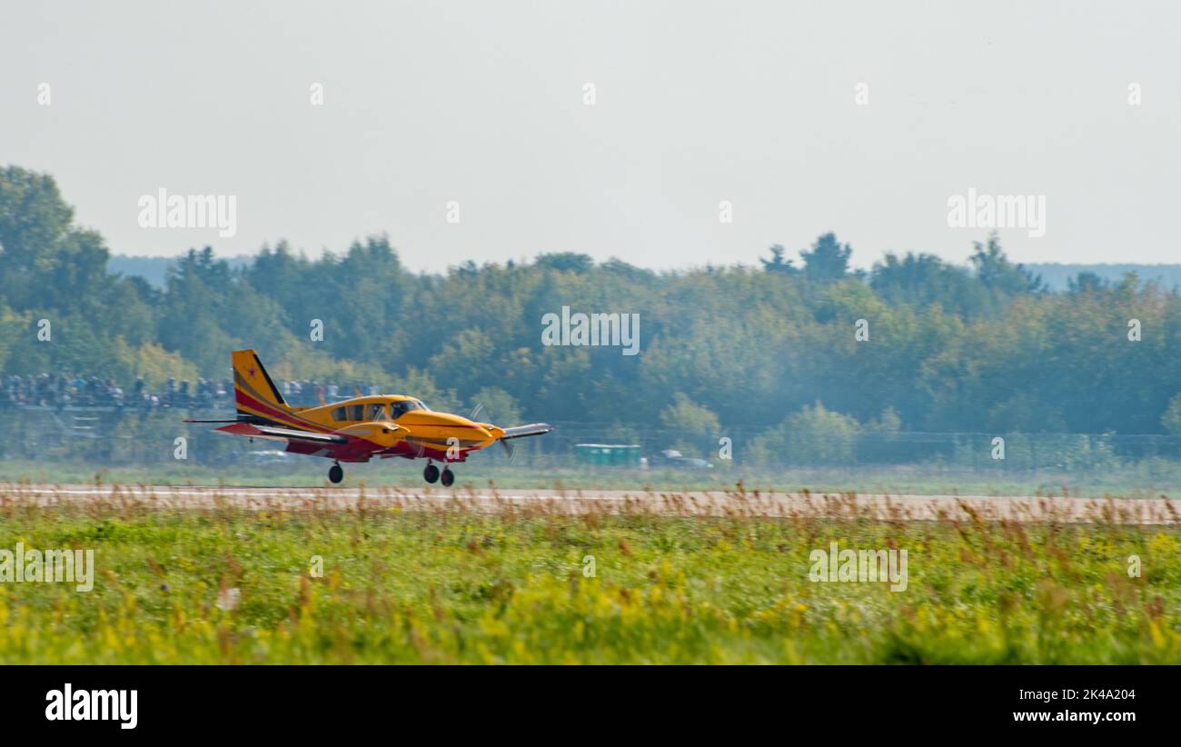 August 30, 2019, Moscow region, Russia. Piper PA-23 light twin-engine ...