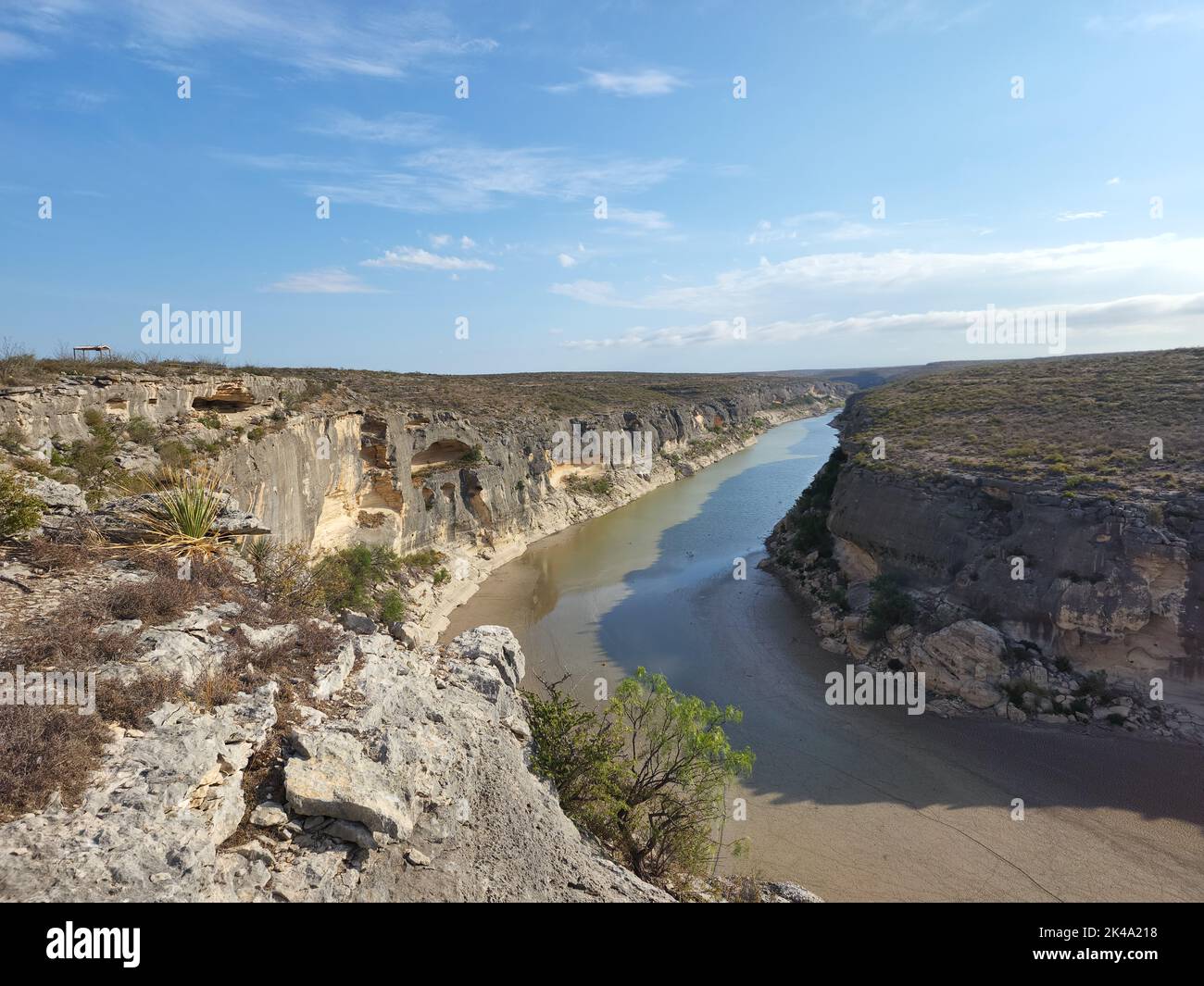 The Seminole Canyon flows into the Rio Grande at Seminole Canyon state ...