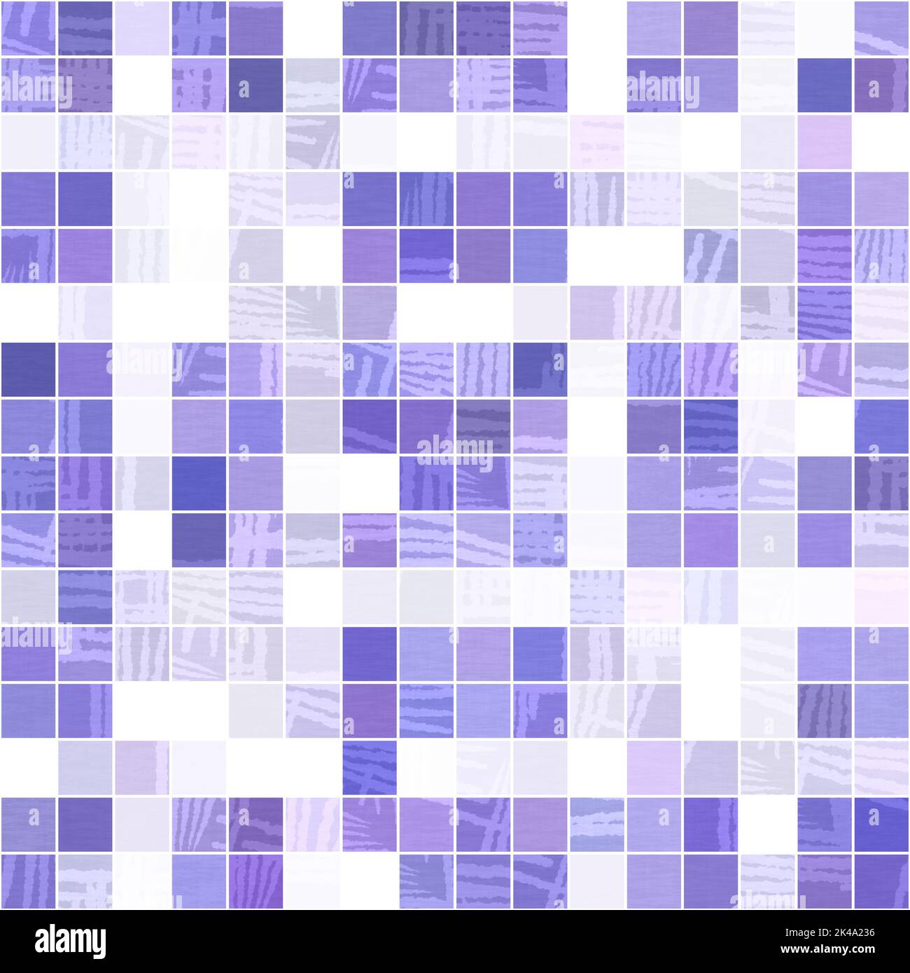 Tiny purple geometric mosaic pixel grid seamless pattern. Modern square ...