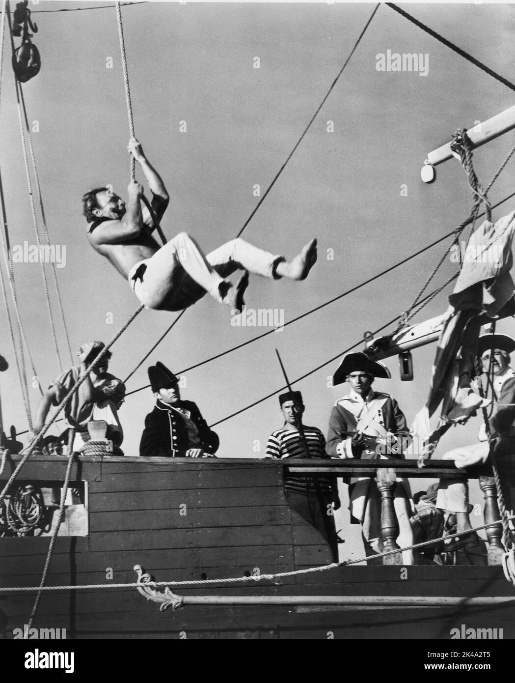 Anthony Quayle, Dirk Bogarde, on-set of the British Film, "H.M.S ...