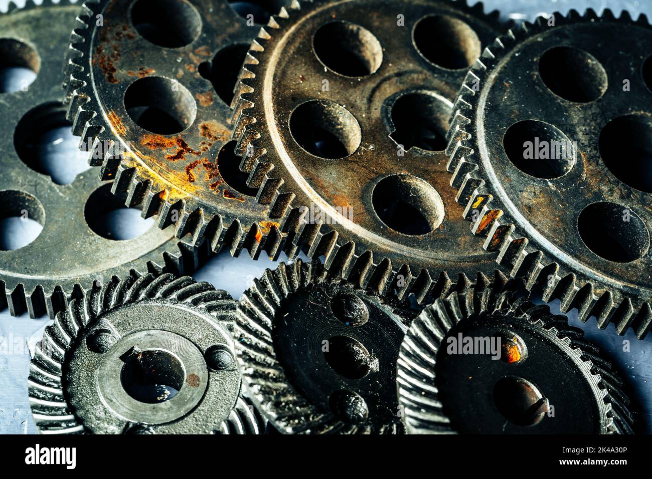 Gears from an old industrial machine Stock Photo - Alamy