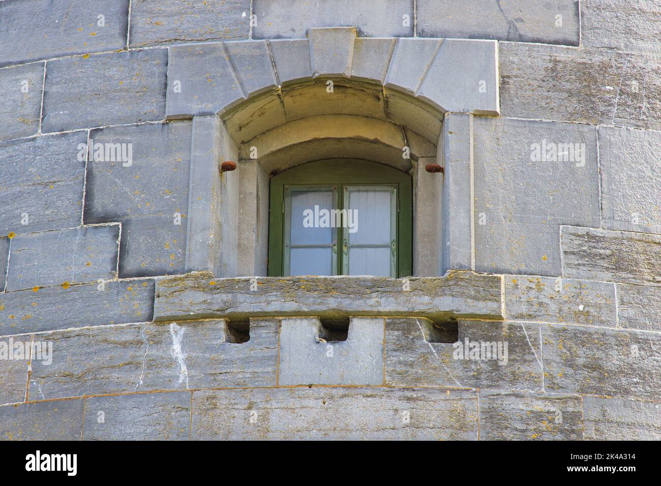 An old window of a Martello Tower in Pembroke Dock, Wales Stock Photo ...
