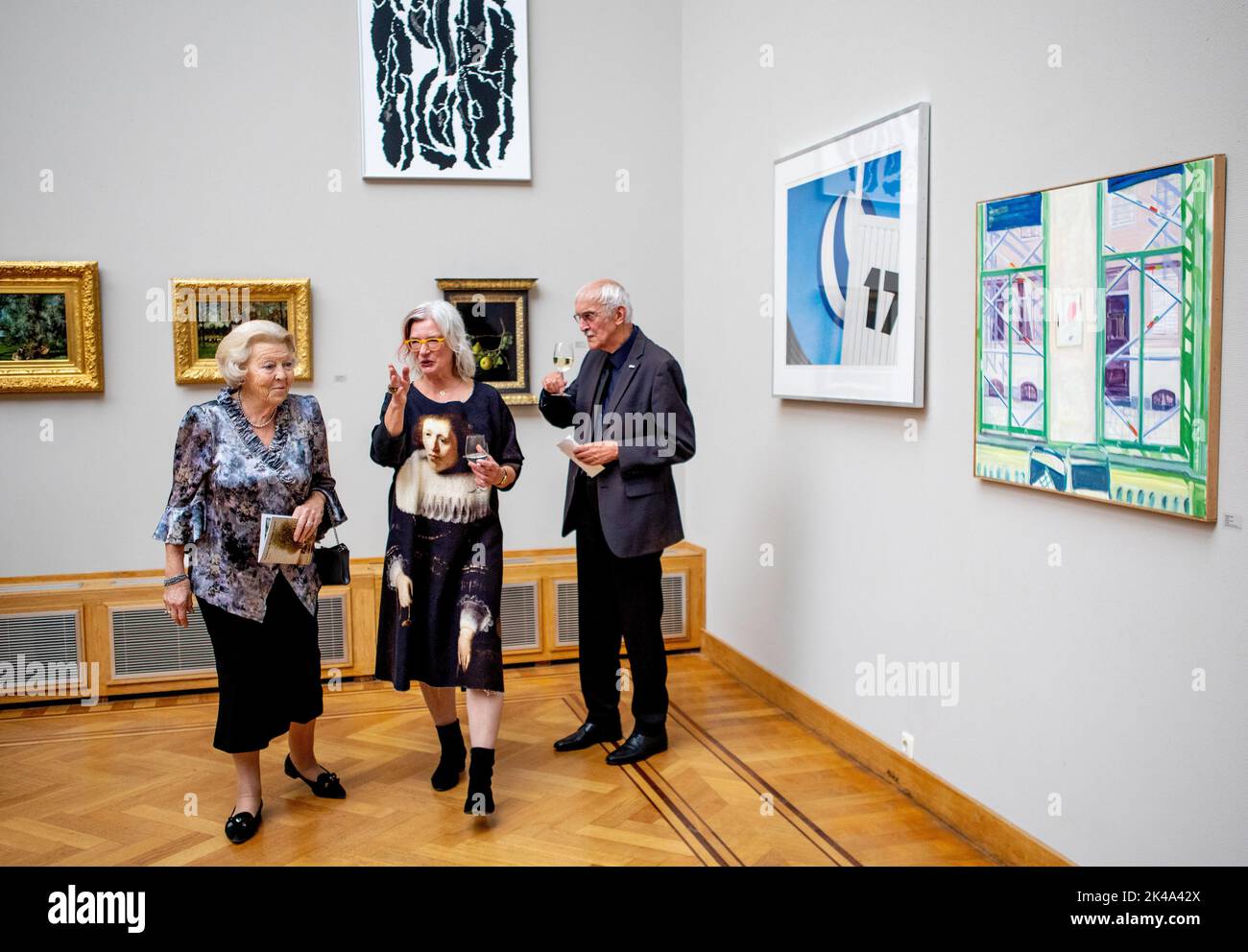 Princess Beatrix at the opening of the anniversary exhibition of ...