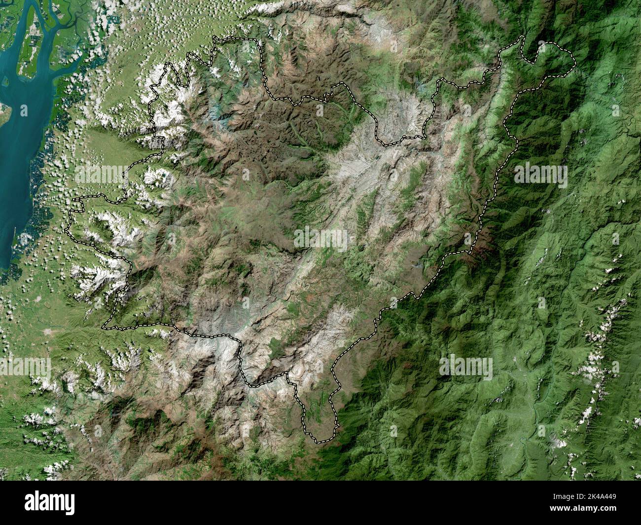 Azuay, province of Ecuador. High resolution satellite map Stock Photo - Alamy
