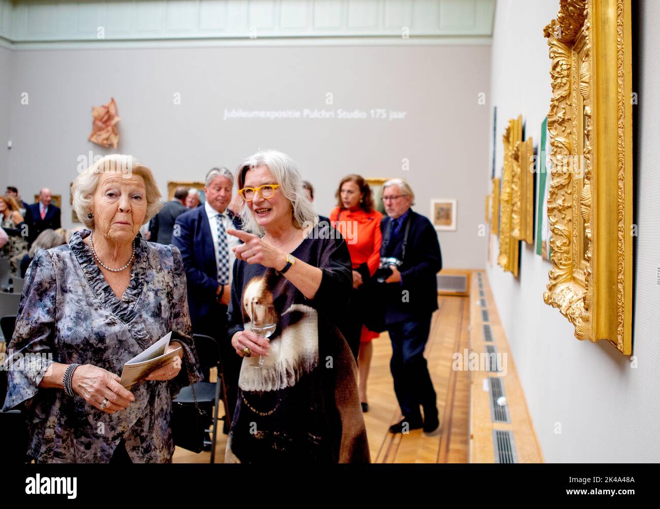 Princess Beatrix at the opening of the anniversary exhibition of ...
