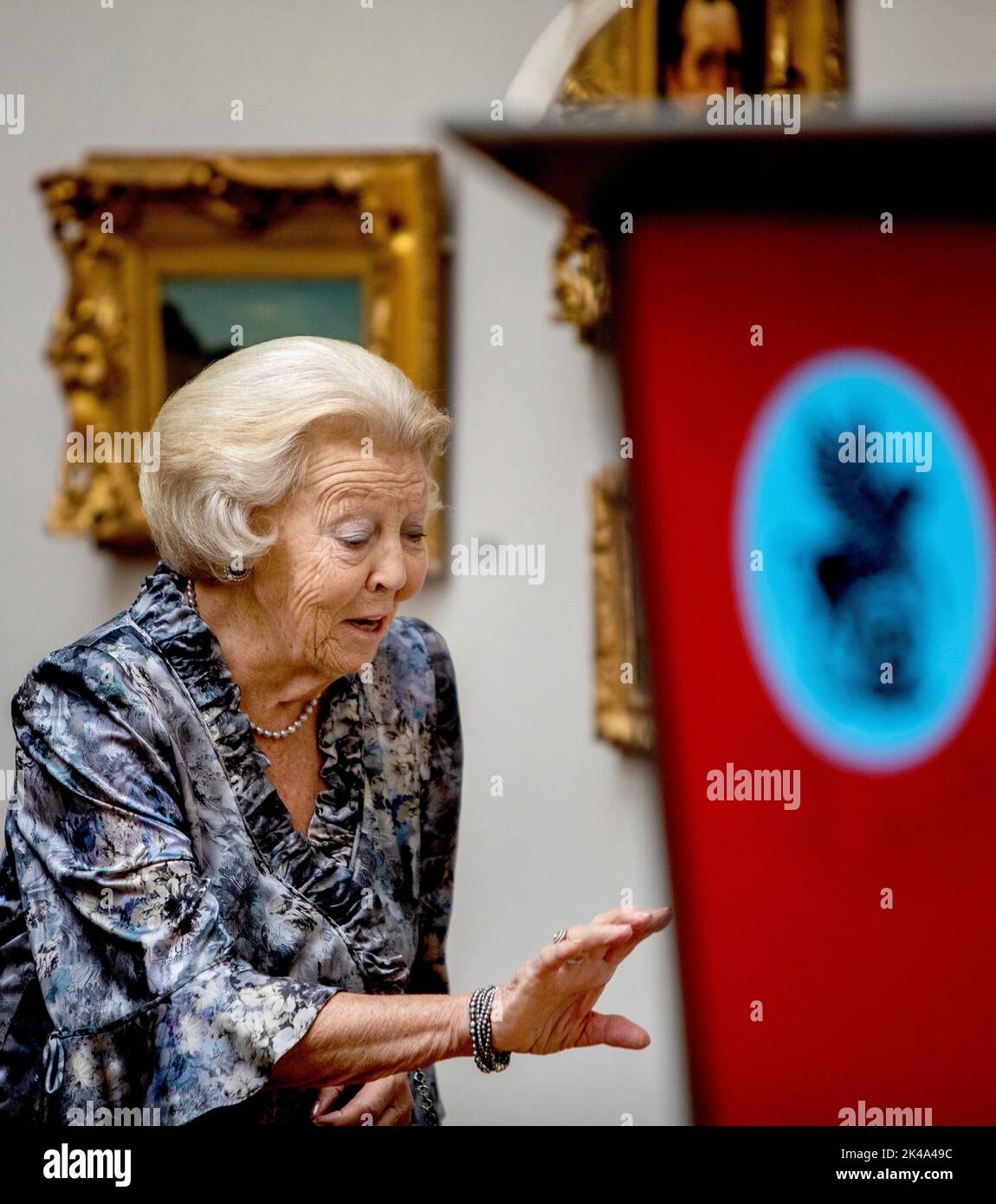 Princess Beatrix at the opening of the anniversary exhibition of ...