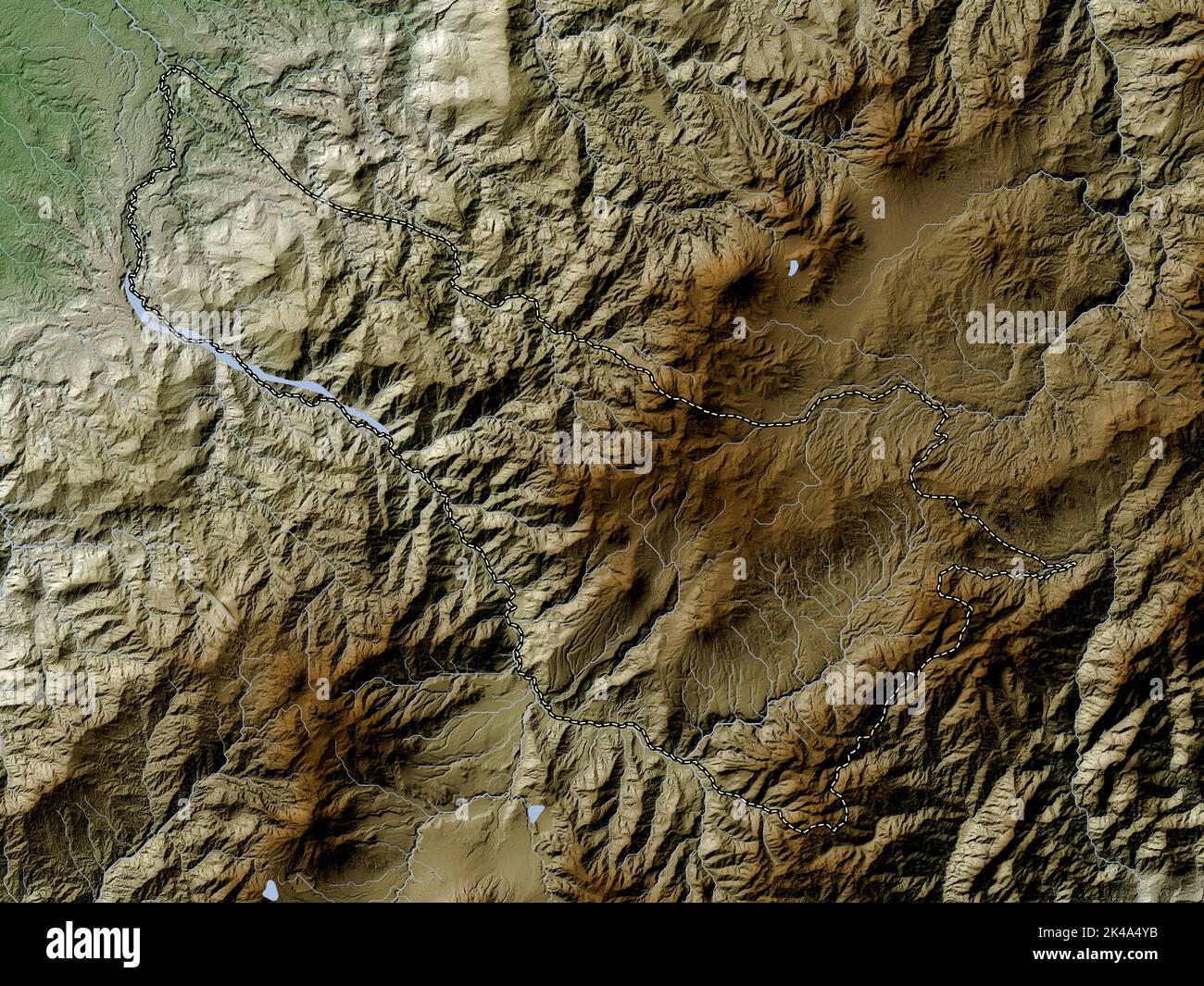 Carchi, province of Ecuador. Elevation map colored in wiki style with ...