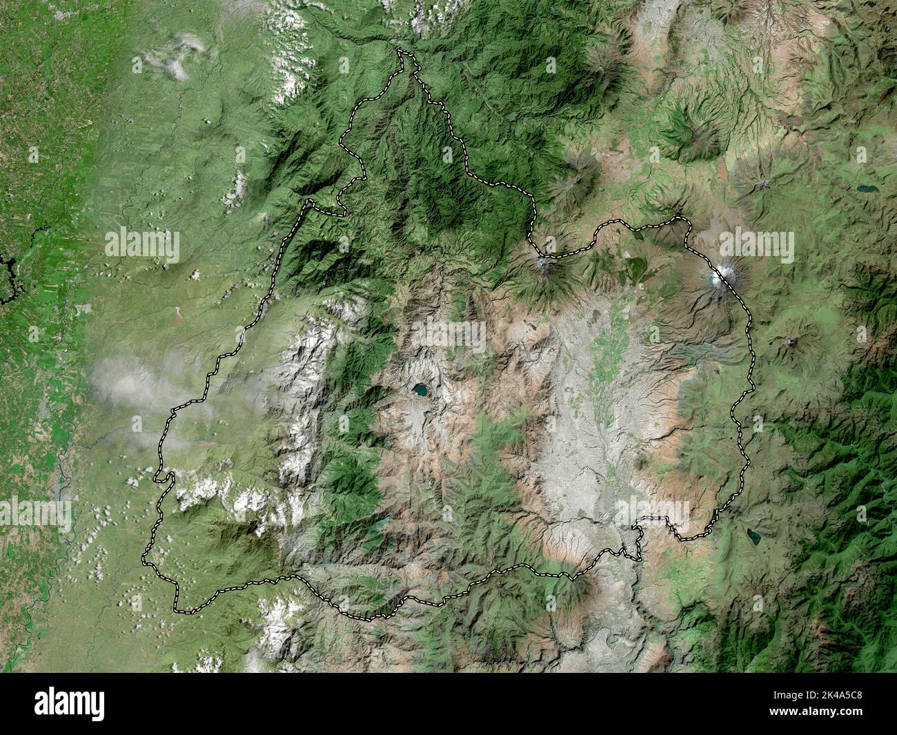 Cotopaxi, province of Ecuador. High resolution satellite map Stock ...
