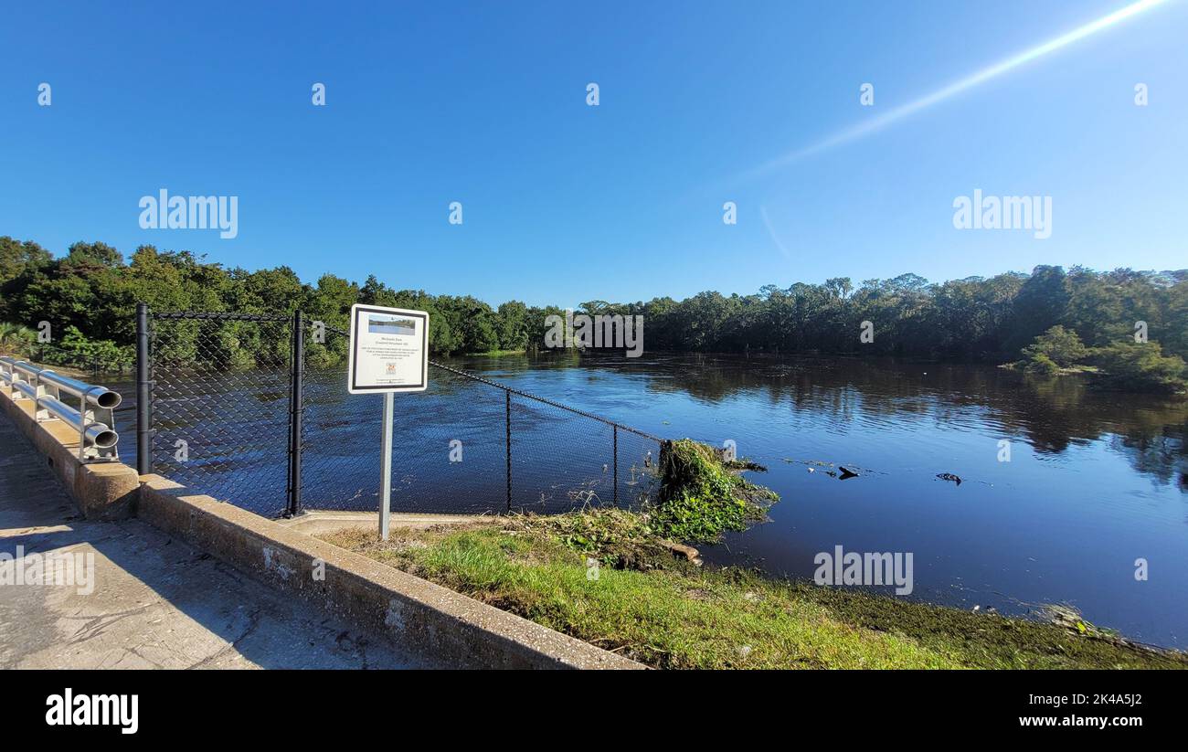 Orlando, September 30 2022 - Flooding Prevention Econ River Dam left ...