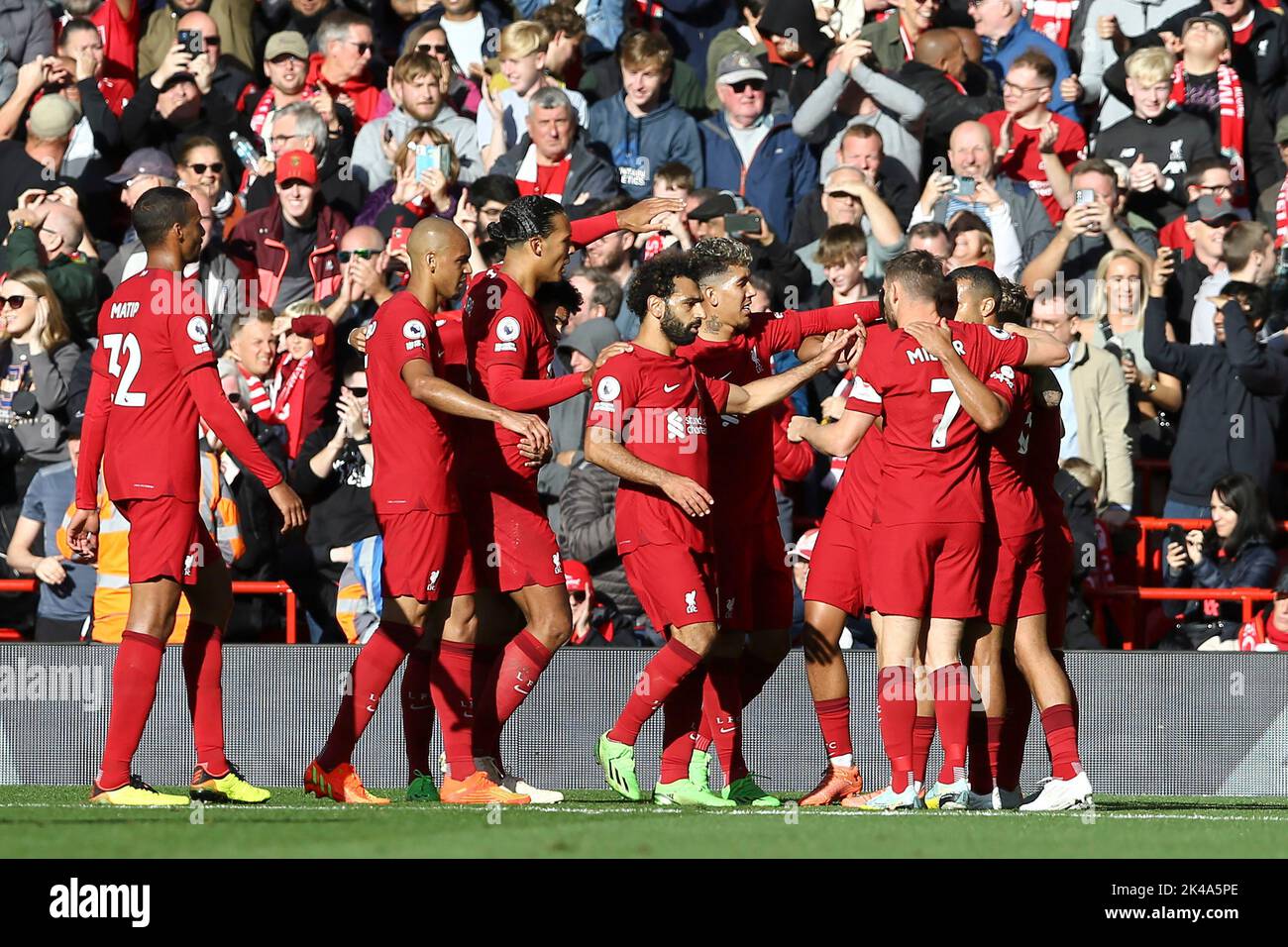 2022 liverpool celebrate goal hi-res stock photography and images - Alamy