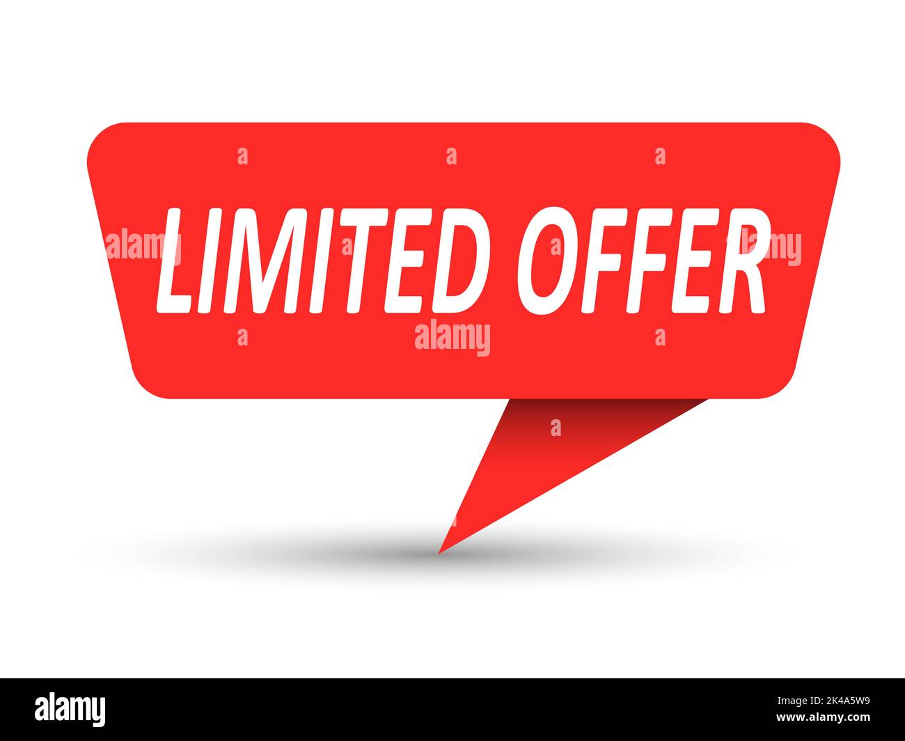 Limited Offer. Vector banner, pointer, sticker, label or speech bubble ...
