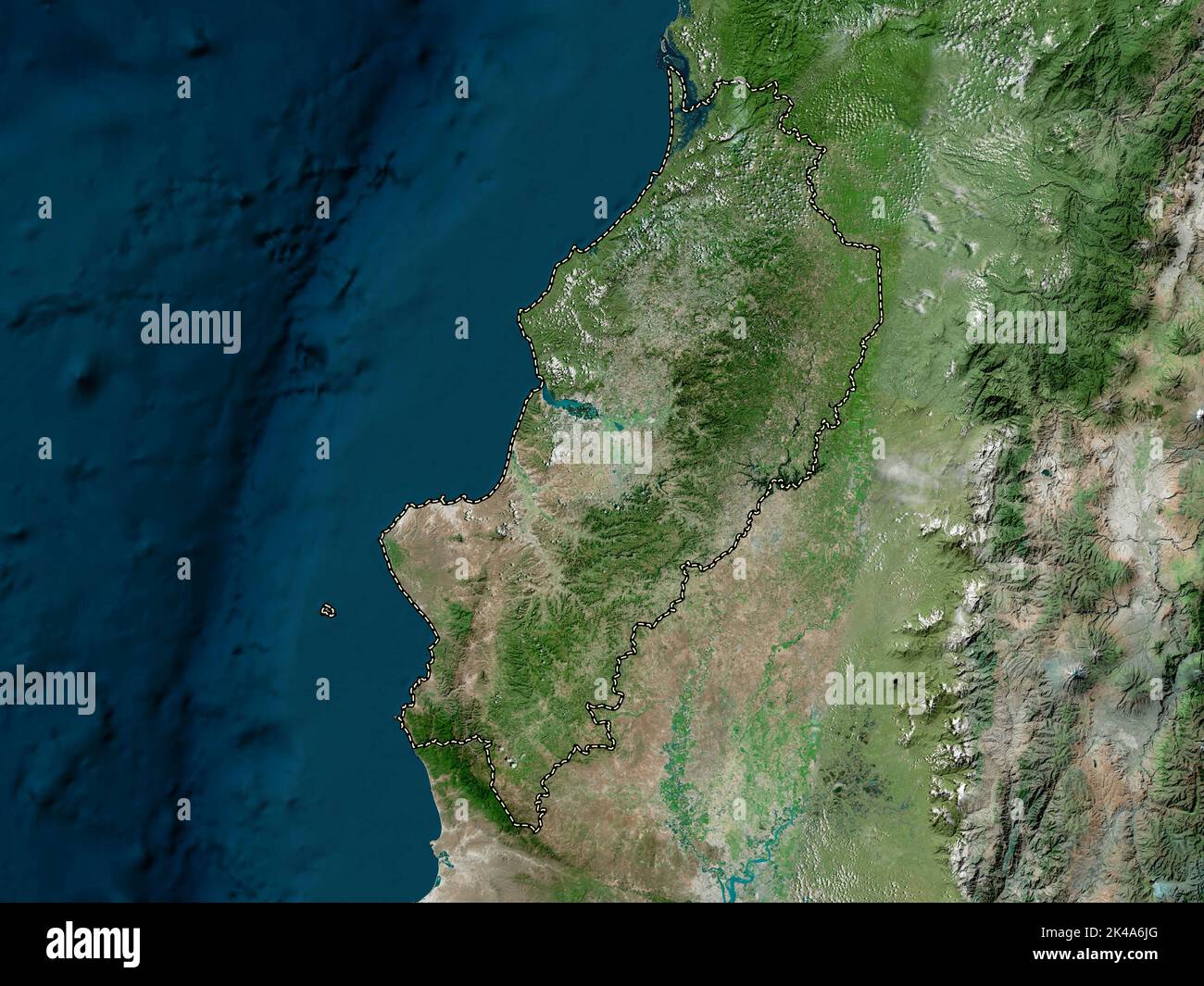 Manabi, province of Ecuador. High resolution satellite map Stock Photo ...