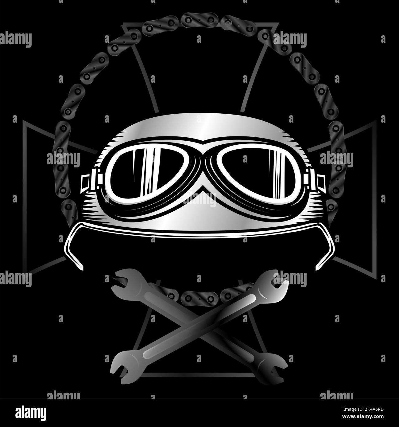 Motorcycle insignia Black and White Stock Photos & Images - Alamy